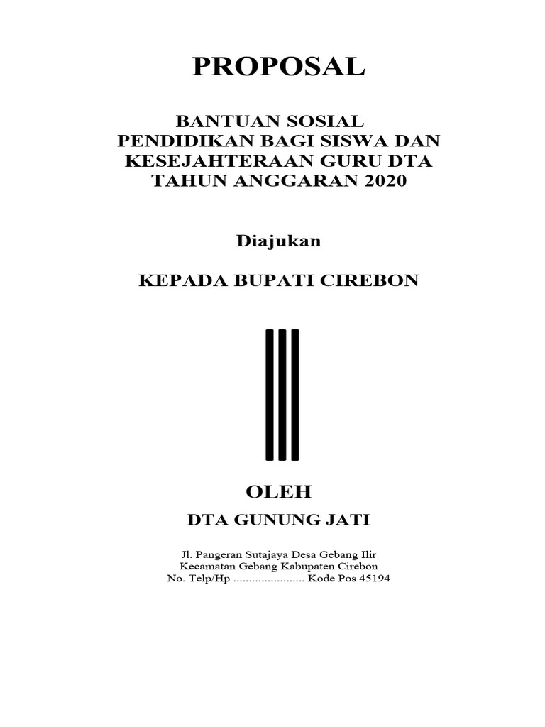 Contoh Proposal Pmda | PDF