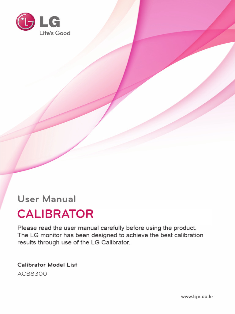 LG Calibration | PDF | Computer Monitor | Usb