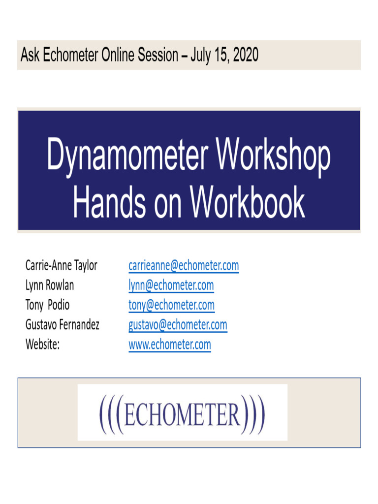 Ask Echometer Dynamometer Workbook | PDF | Pump | Leak
