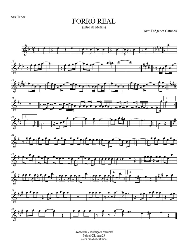 Forró Real Music Arrangement | PDF