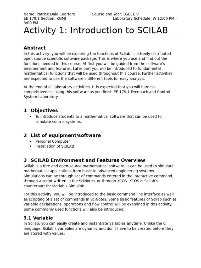 Toaz - Info Control Systems Lab 1 PR | PDF | Matrix (Mathematics) | Computer Programming