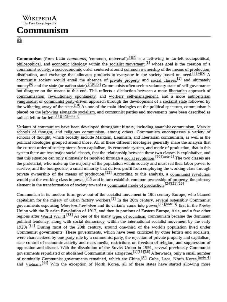 Communism | PDF | Communism | Socialism