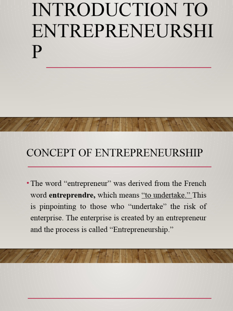 Introduction To Entrepreneurship | PDF | Entrepreneurship | Economics