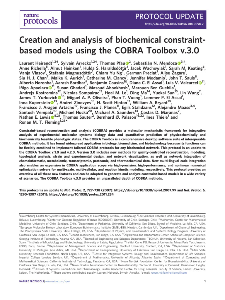 Cobra Toolbox | PDF | Matlab | Software