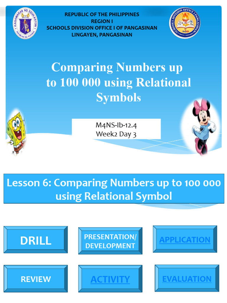 MATH Q1 WEEK 2 DAY 3 - Comparing Numbers Up To 100 000 Using Relational ...