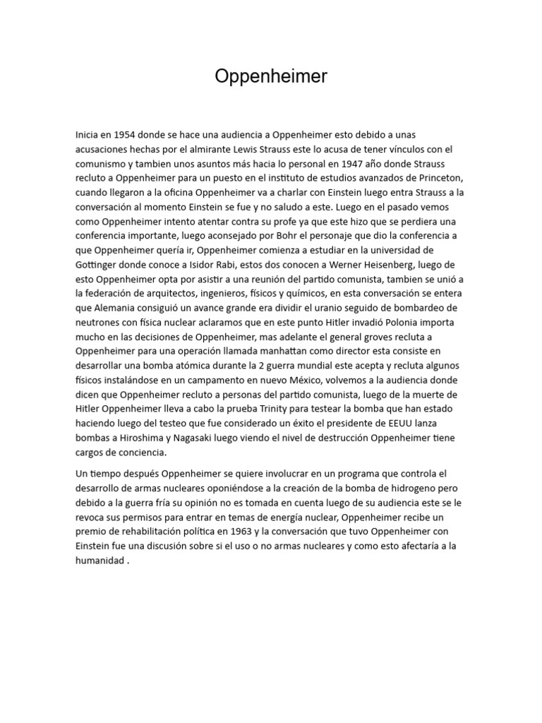 Oppenheimer | PDF