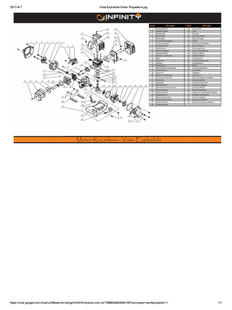 Exploded View of Brush Cutter Motor | PDF | Business | Career & Growth