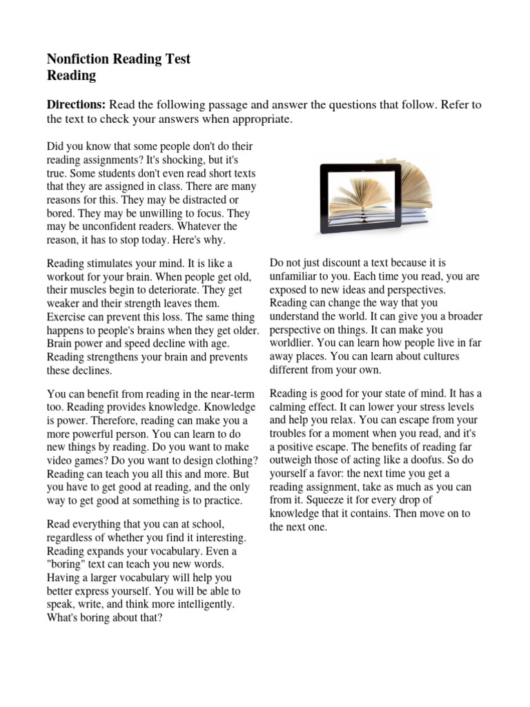 Benefits of Nonfiction Reading | PDF | Mind | Vocabulary