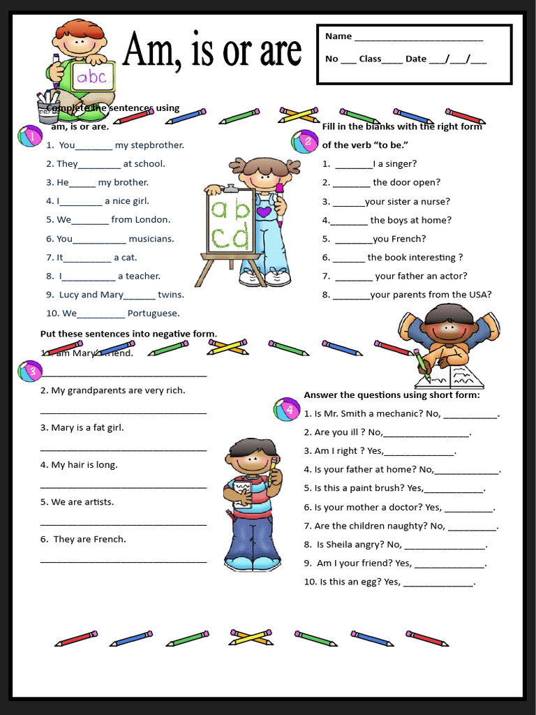 Present Simple To Be Fun Activities Games - 47797 | PDF