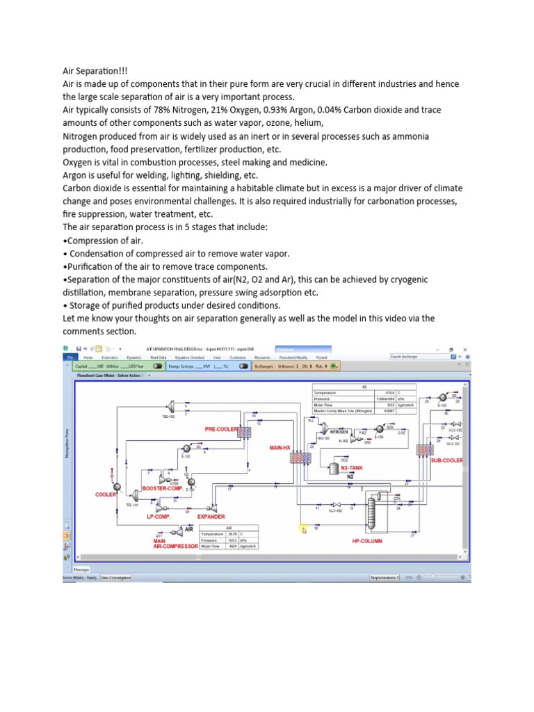 Air Separation Process Overview | PDF | Home & Garden | Science ...