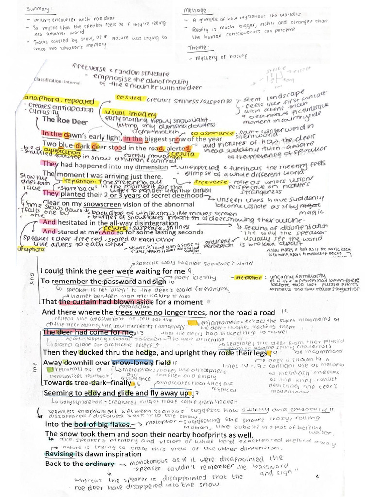 The Roe Deer Analysis + Close Up | PDF