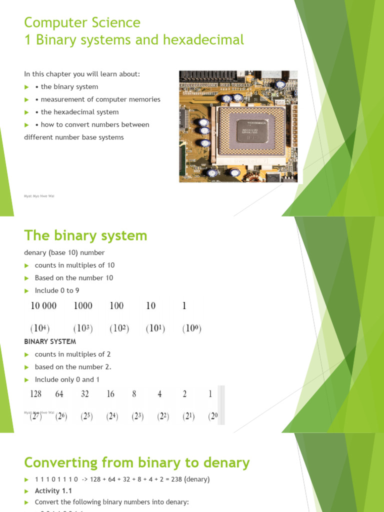 Binary and Hexadecimal Systems Explained | PDF | Bit | Mathematical ...