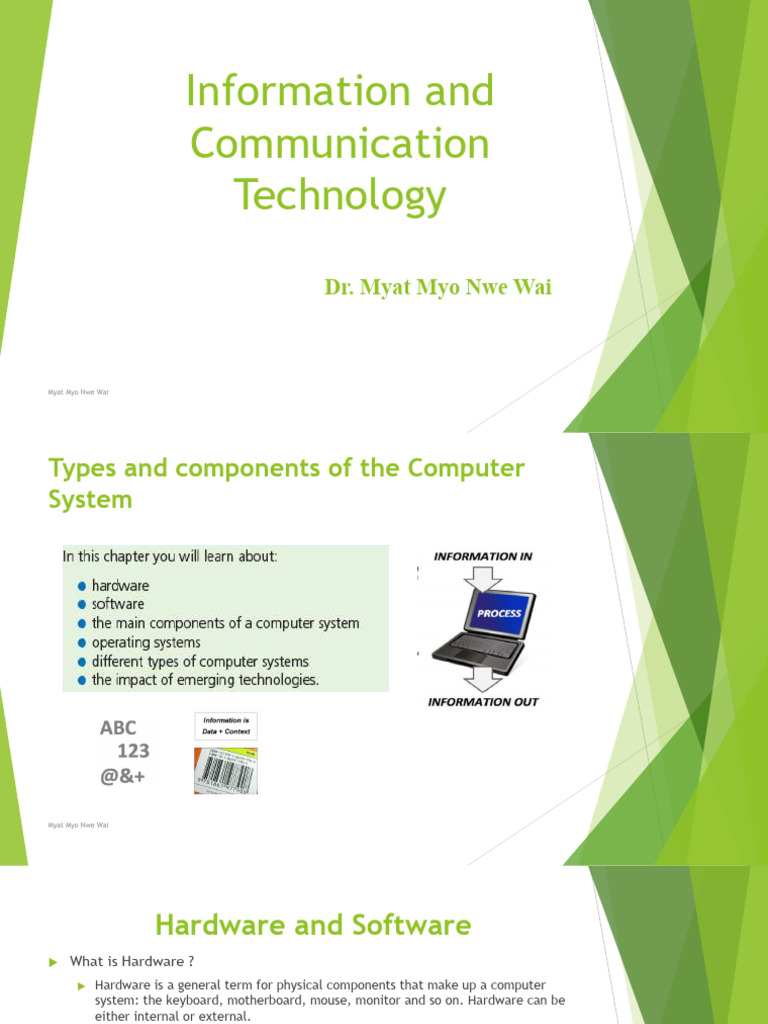 ICTch 1 | PDF | Graphical User Interfaces | Computer Hardware