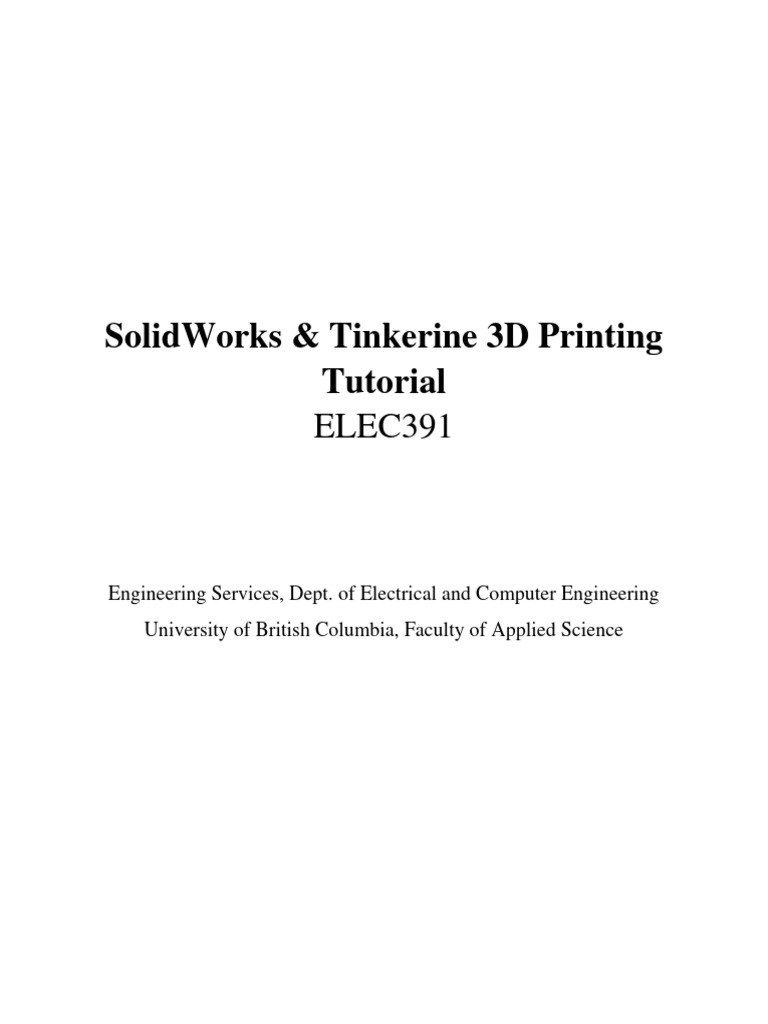 SolidWorks 3D Printing Tutorials | PDF | Extrusion | 3 D Printing