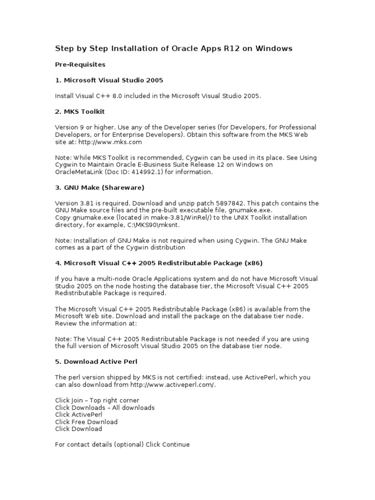 Step by Step Installation of Oracle Apps R12 | PDF | Windows Registry ...