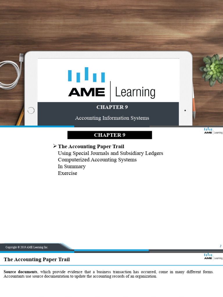 Chapter 9 Student Slides | PDF | Debits And Credits | Receipt