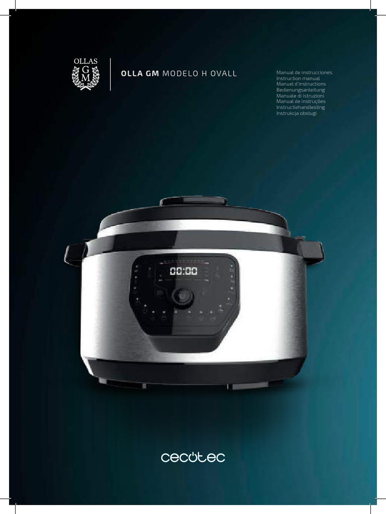 Manual de Instrucciones de La Olla Programable GM Modelo H de Cecotec | PDF | Cocinando ...