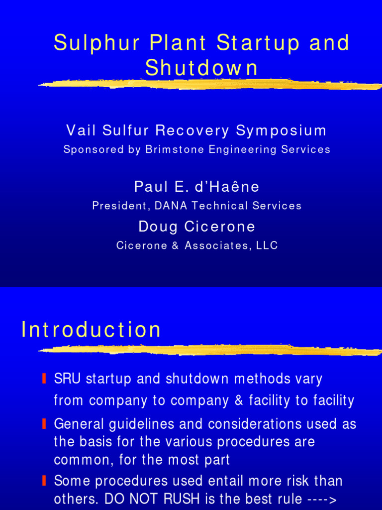 Sulphur Recovery General Information 1694472166 | PDF | Chemistry ...