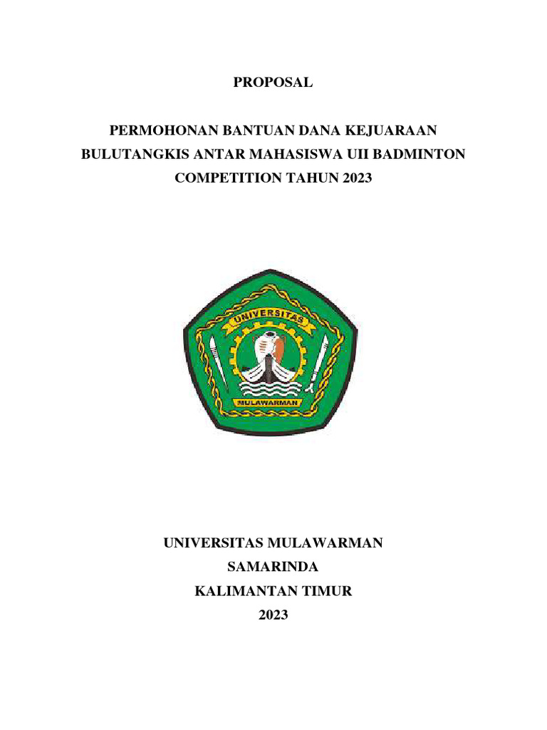 Proposal Uii Badminton Competition 2 | PDF