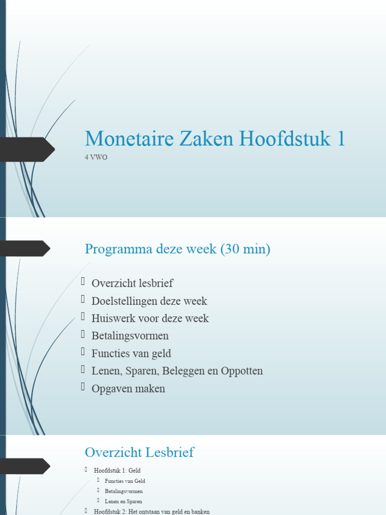 Monetaire Zaken | PDF