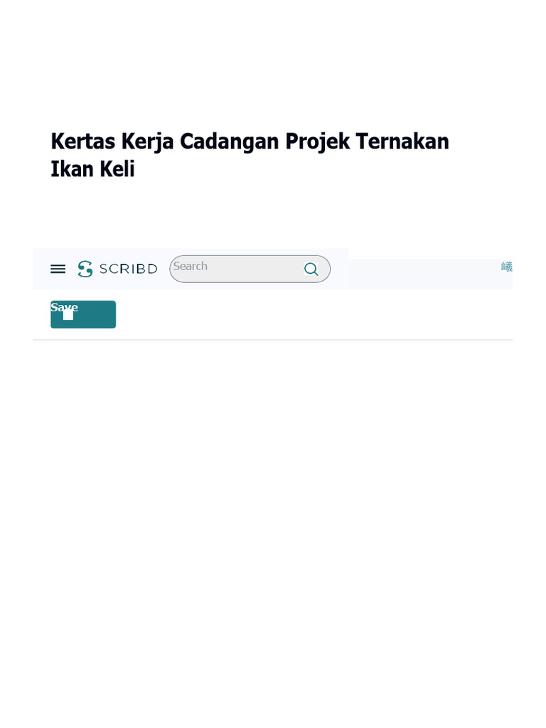 Kertas Kerja Cadangan Projek Ternakan Ikan Keli PDF | PDF | Cyberspace | Mass Media