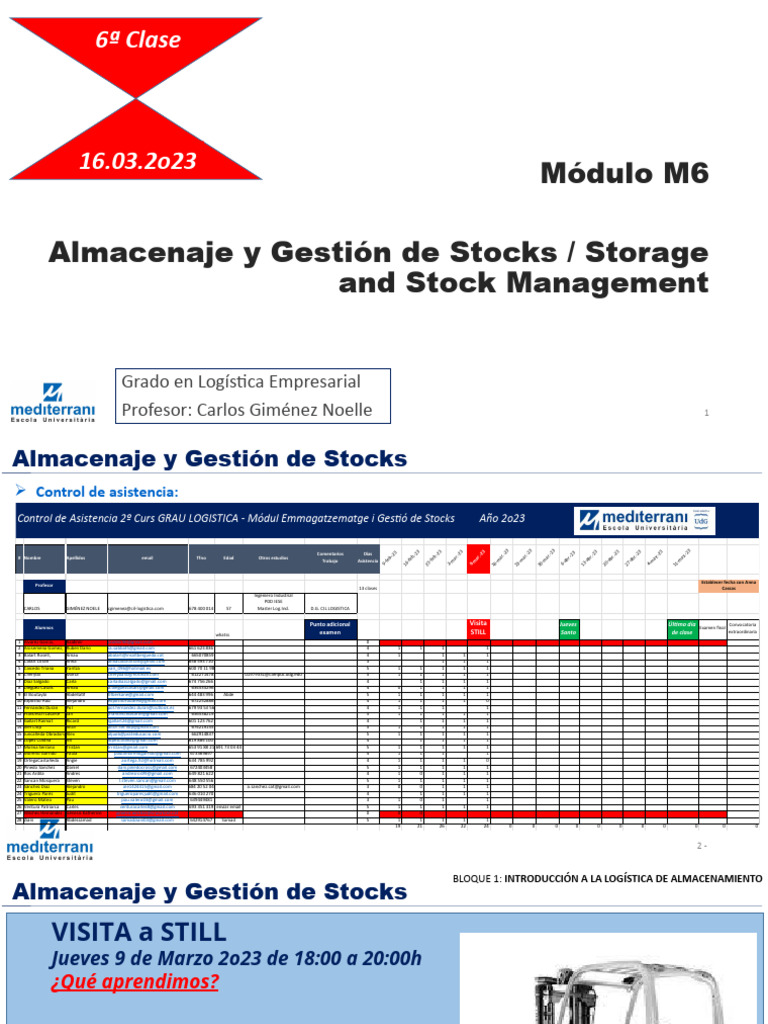 Curso Módulo 6 - Curso 2o22-23 - 6 A 8 Clase | PDF | Indicador de ...