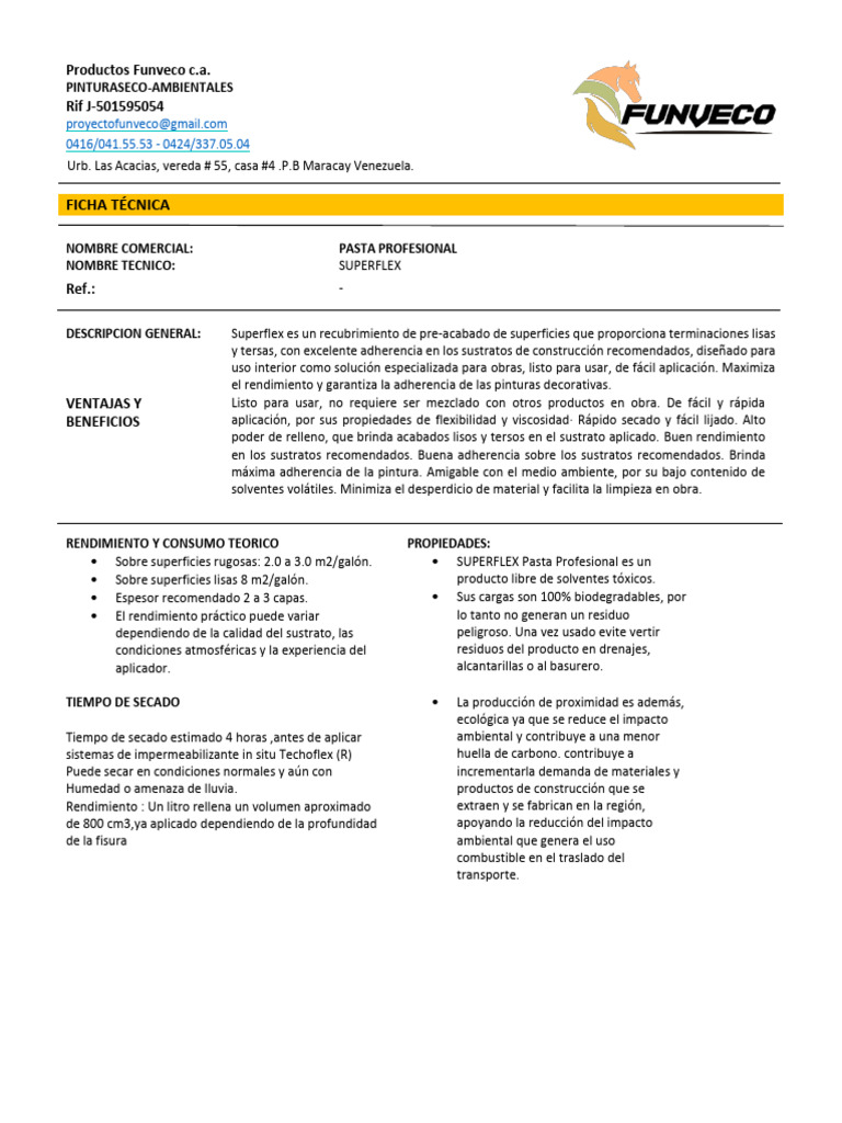 Ficha Tecnica - Seguridad Superflex | PDF | Agua | Materiales
