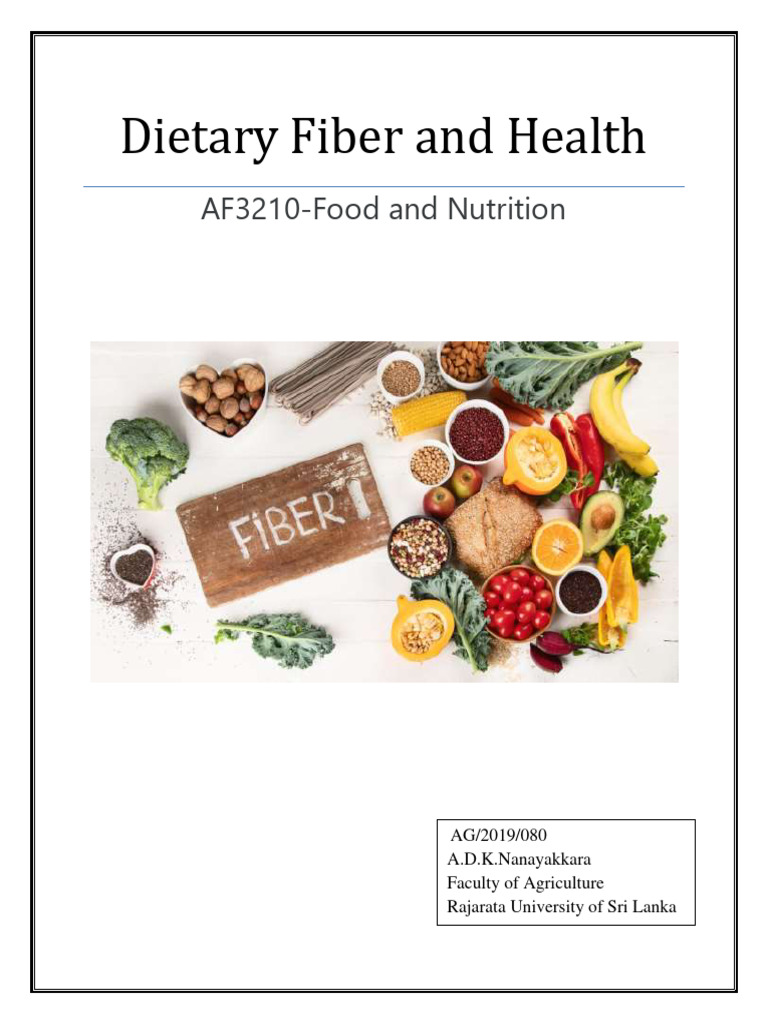 What Are Dietary Fibers | PDF | Dietary Fiber | Diet & Nutrition
