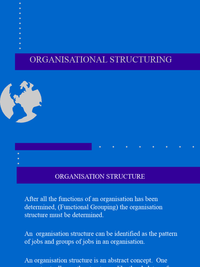 Unit 4 - Organisational Structure and Design-1 | PDF | Division Of ...