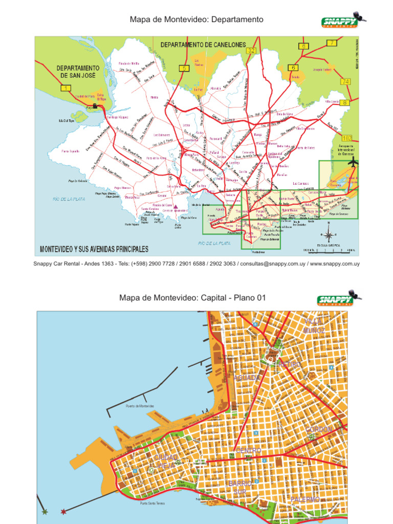 Mapa de calles de Montevideo | PDF | Negocios
