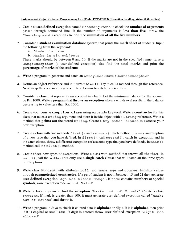 Assignment 4 Object Oriented Programming Practical Pcc Cs593 Pm Sir Pdf String