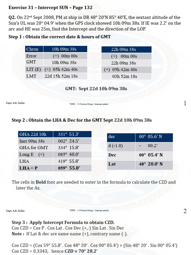 Q2. Intercept Sun Ex 31 | PDF | Geography | Metrology