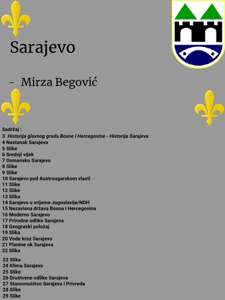 Sarajevo - Mirza Begović | PDF