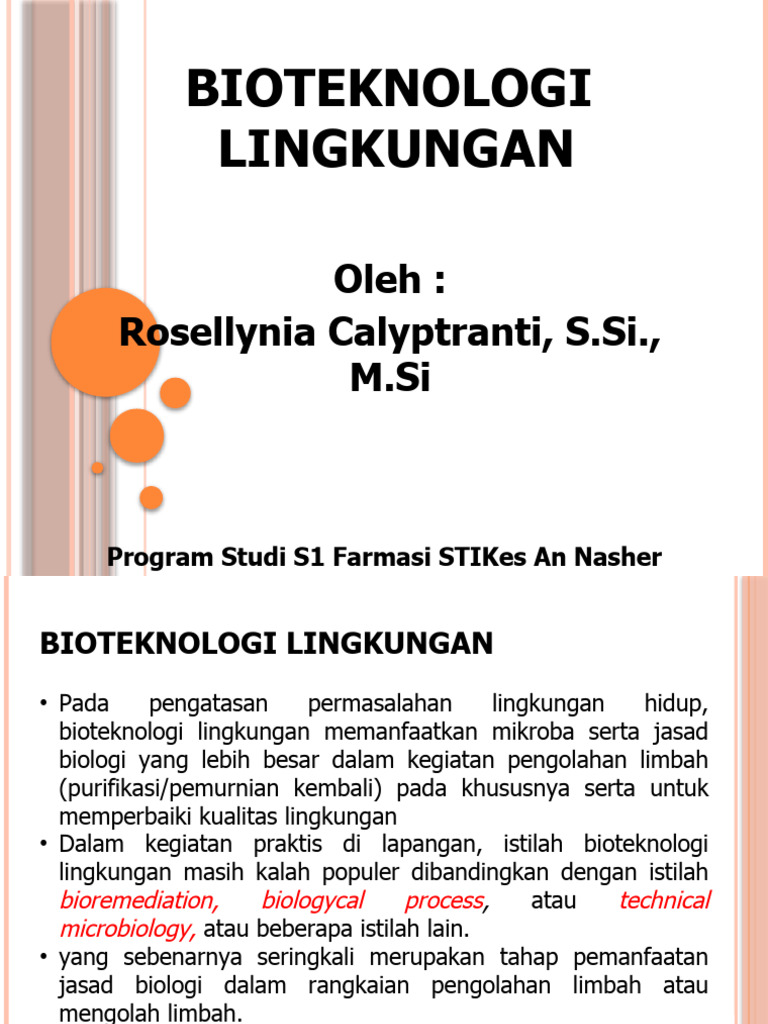 Bioteknologi Lingkungan | PDF