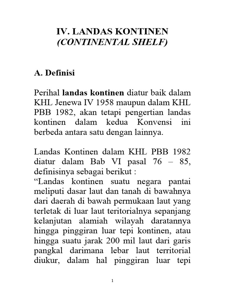 Definisi dan Batas Landas Kontinen | PDF | Hukum | Griya & Taman