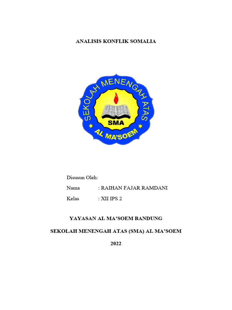 Latar Belakang Konflik di Somalia | PDF | Politik | Perjalanan