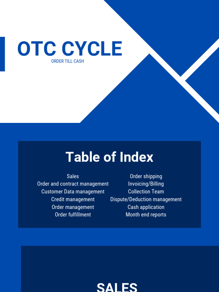 Otc Cycle | PDF | Invoice | Customer