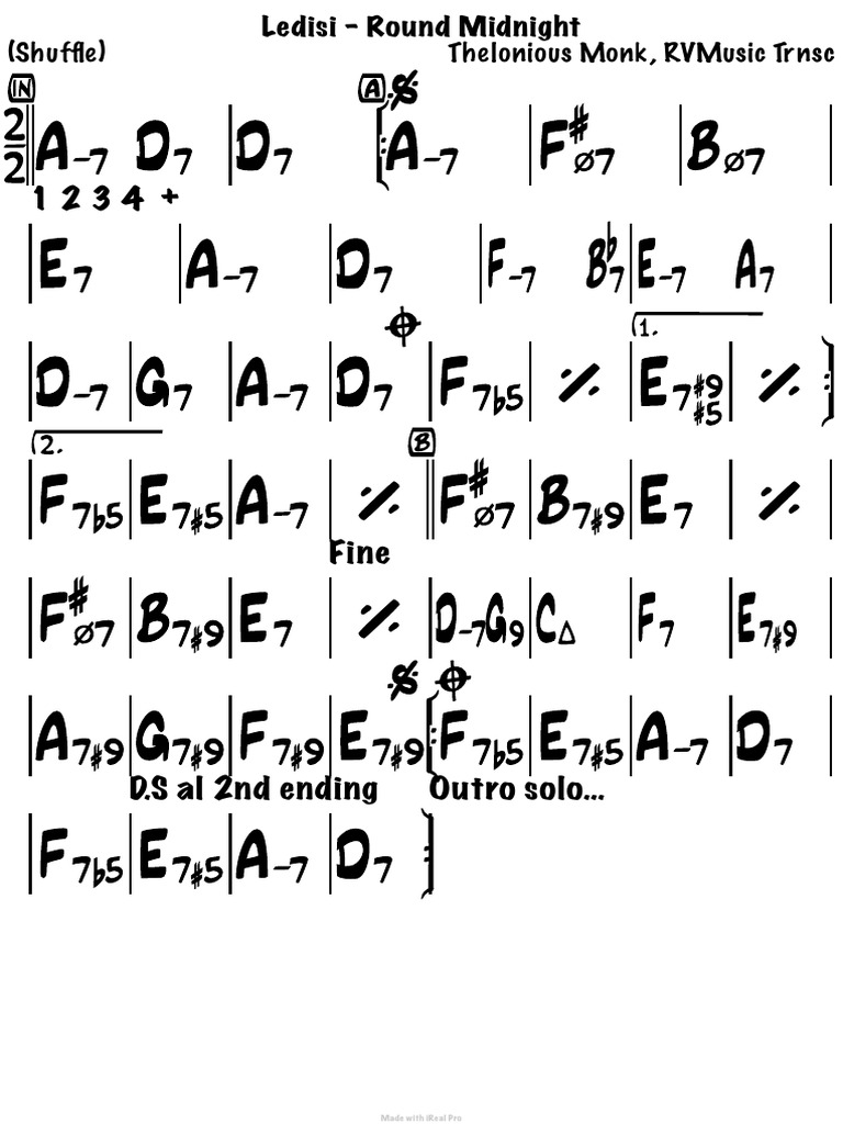 Ledisi - Round Midnight RVMTRANSC | PDF
