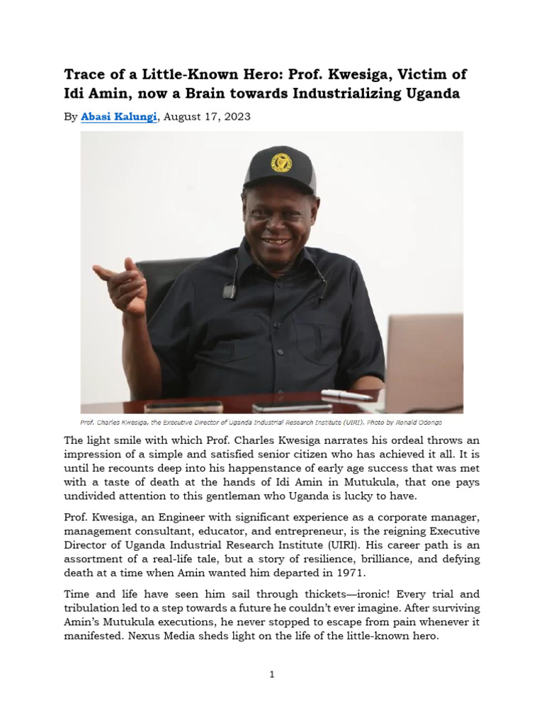 Trace of A Little-Known Hero | PDF | Uganda