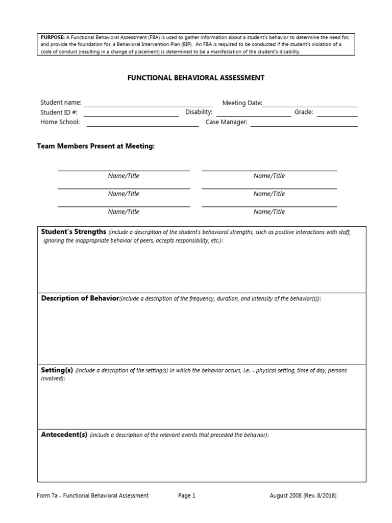 Functional Behavior Assessment | PDF | Psychological Concepts | Psychology