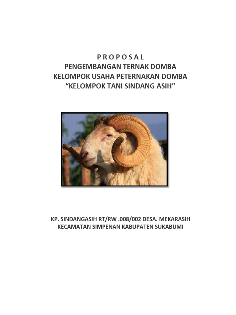 Proposal Pengembangan Ternak Domba | PDF