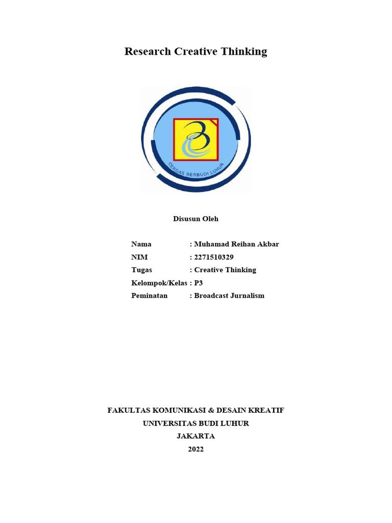 Research Creative Thinking | PDF