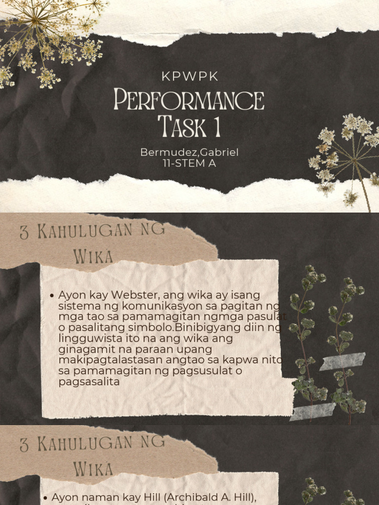 Brown and Beige Minimalist Vintage Scrapbook Self-Introduction ...