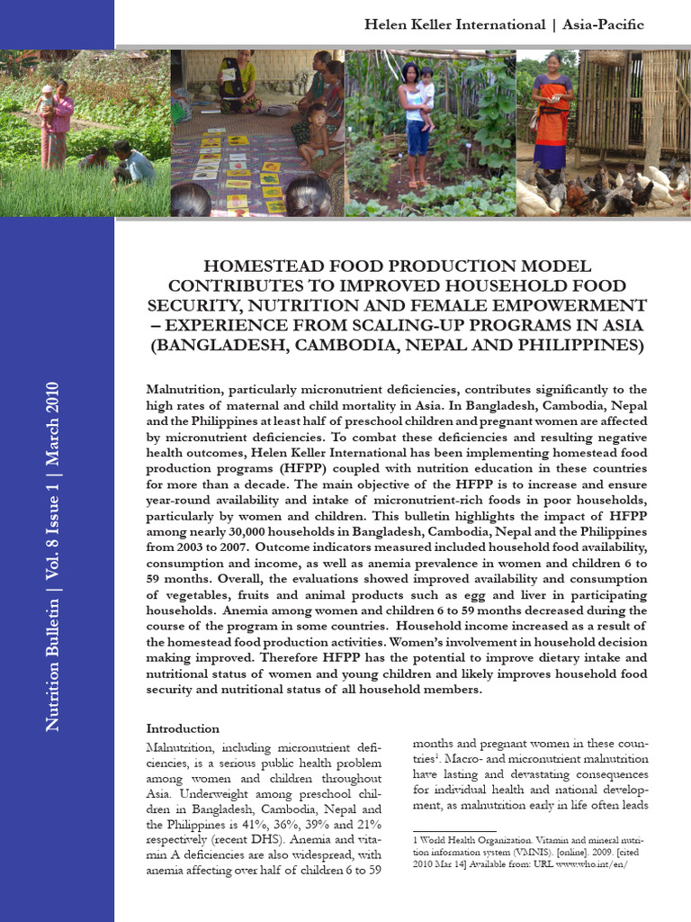 Homestead Food Production Impact in Asia | PDF | Human Nutrition ...
