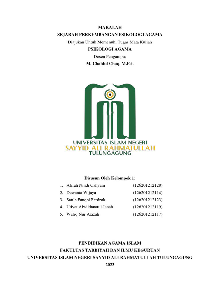 Kel 1 - Psikologi Agama - Pai 5c | PDF