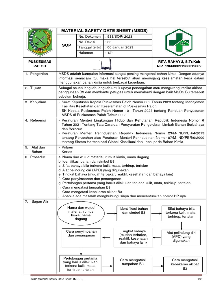 1.4.3.b SOP MSDS | PDF