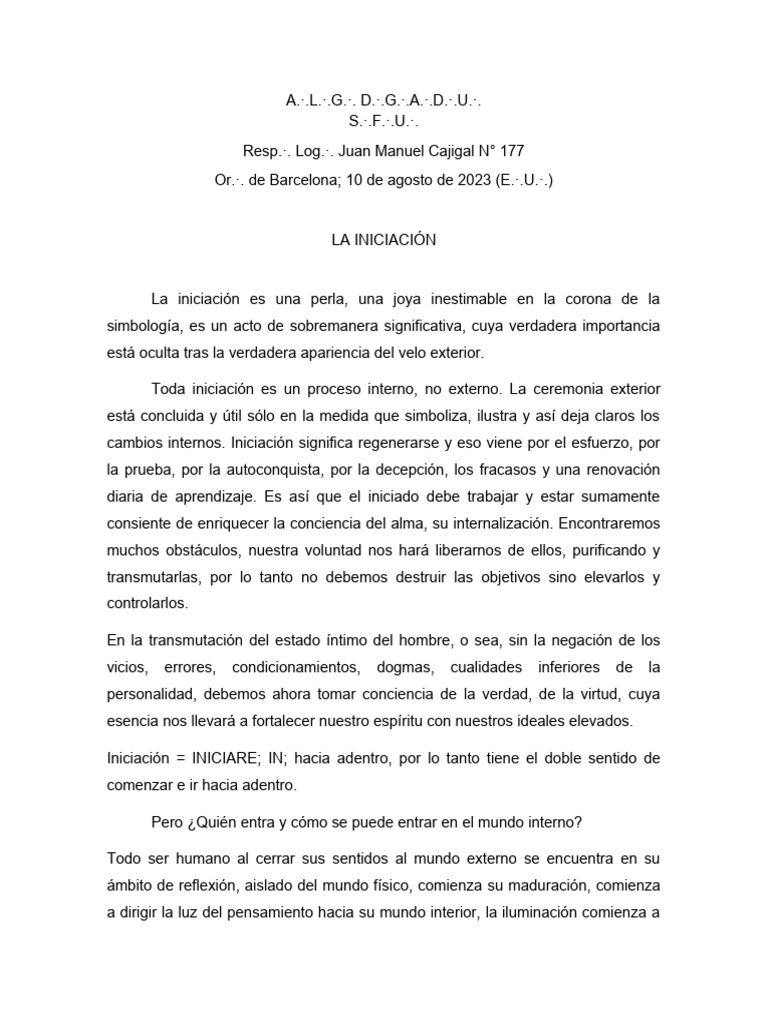 La Iniciacion | PDF