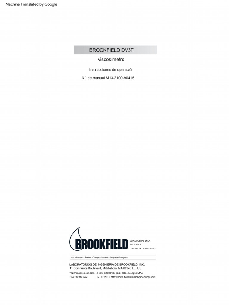 Manual Brookfield Trad | PDF | Archivo de computadora | USB