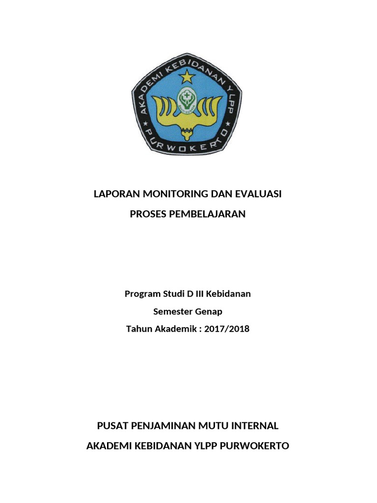 Laporan Monev Pembelajaran 2017 2018 Genap Fix | PDF