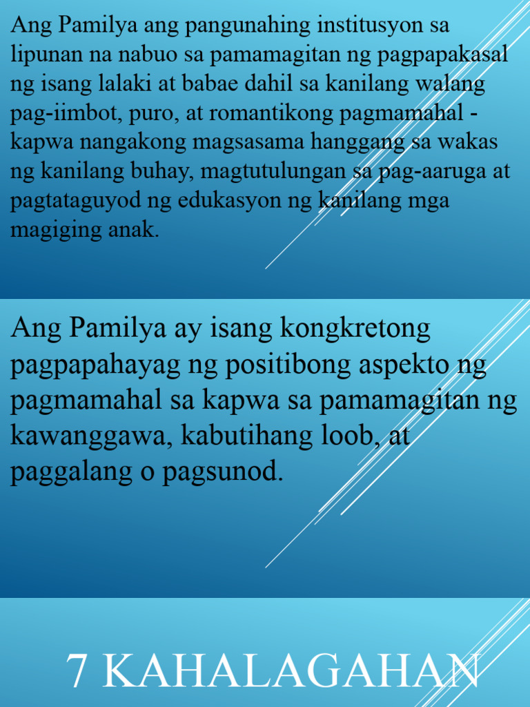 PAMILYA | PDF
